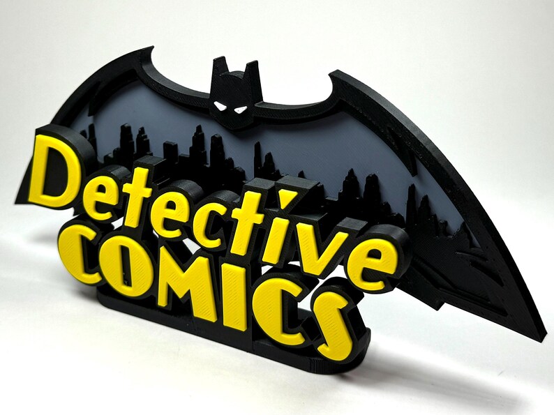 Detective Comics / Gotham City 3D Printed Freestanding Logos - Etsy