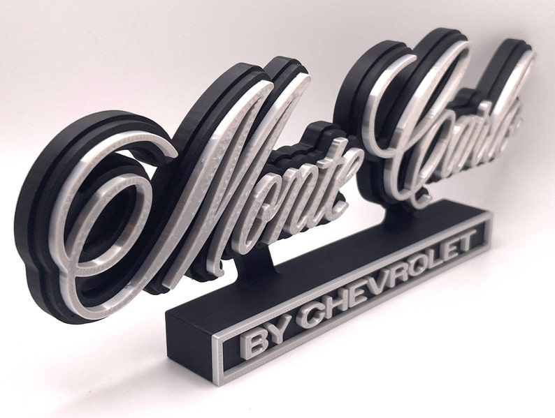 Vintage 1970 Monte Carlo 3d Printed Freestanding Logo - Etsy