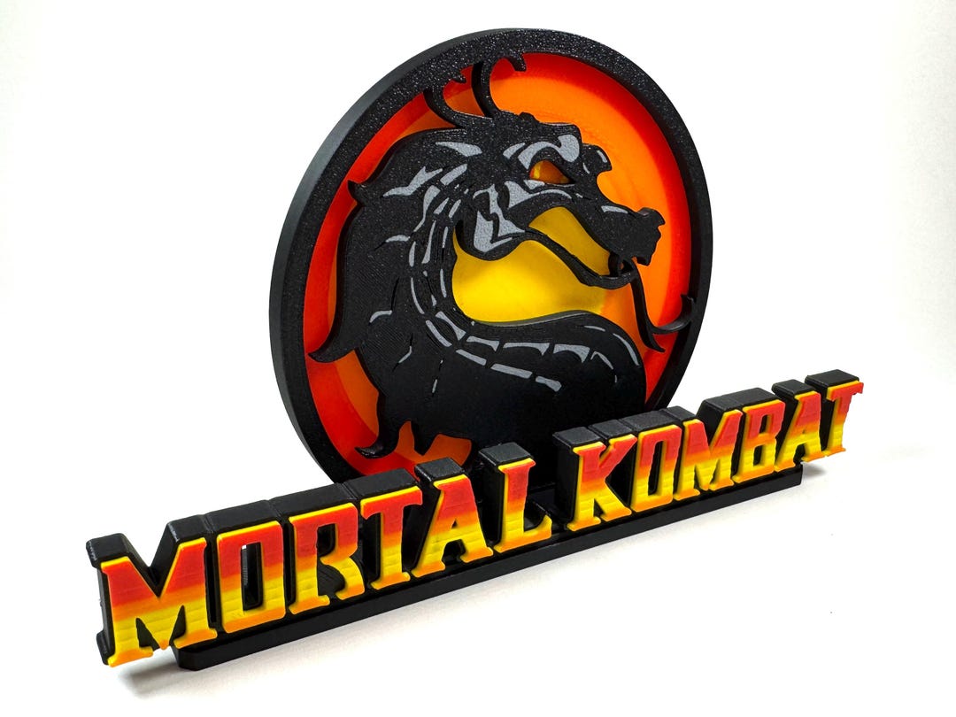 Mortal Kombat 3D Printed Freestanding Logos - Etsy