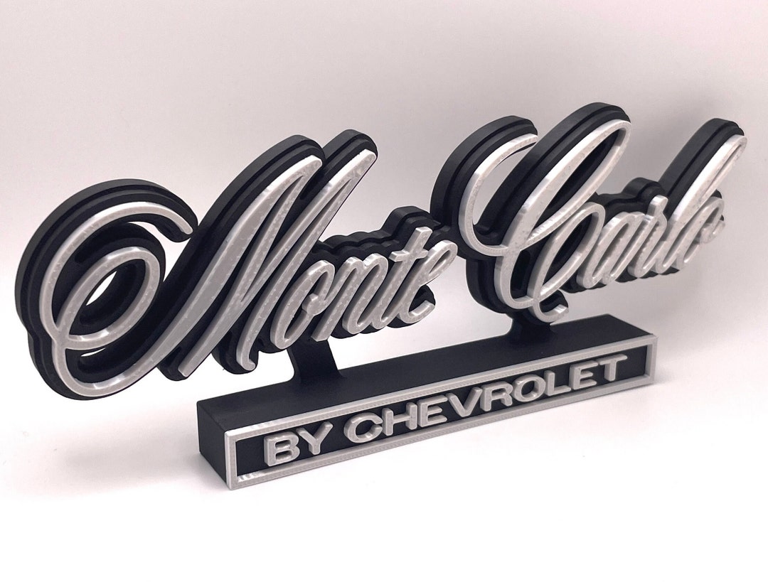 Vintage 1970 Monte Carlo 3d Printed Freestanding Logo - Etsy
