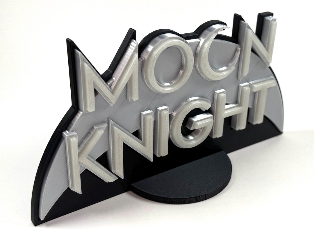 Moon Knight 3d Printed Freestanding Logo - Etsy