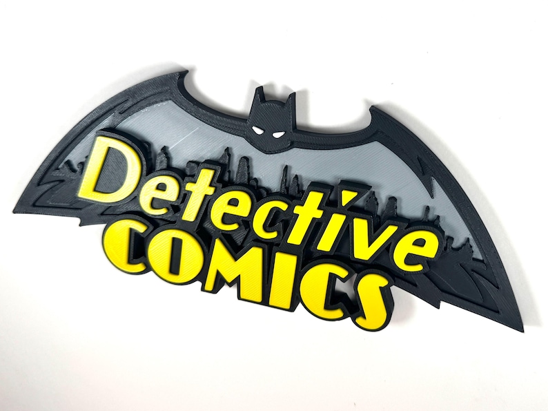 Detective Comics / Gotham City 3D Printed Freestanding Logos - Etsy