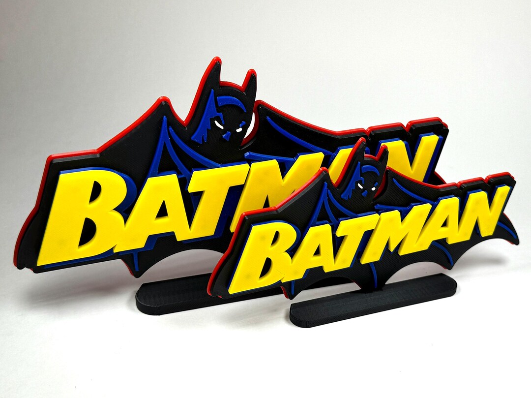 Bat Man 3D Printed Freestanding Logo - Etsy