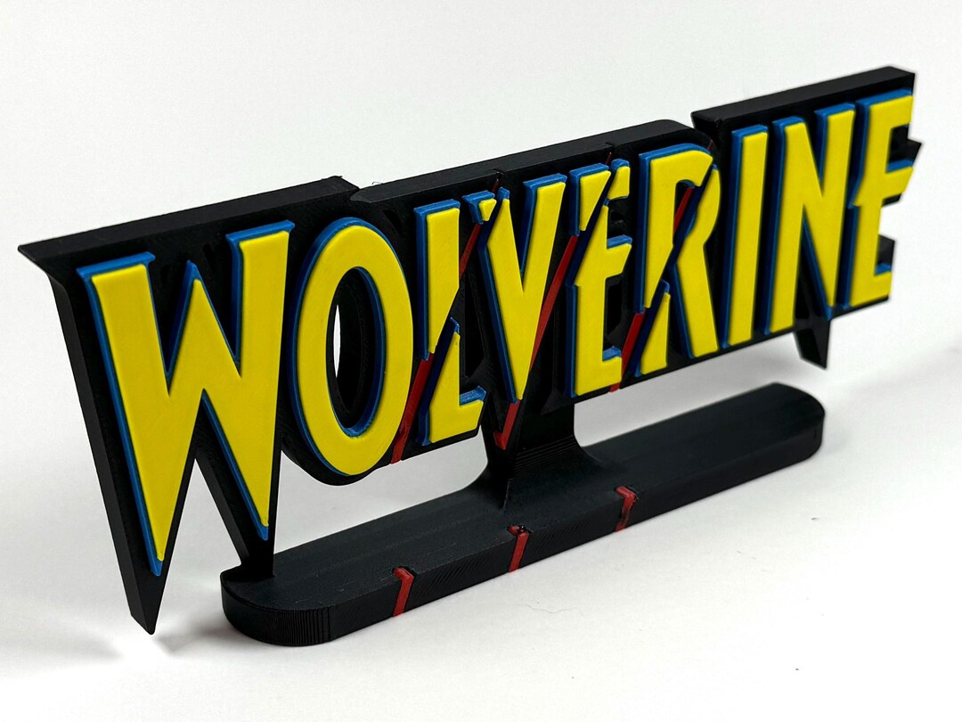 Wolverine 3D Printed Freestanding Logo - Etsy
