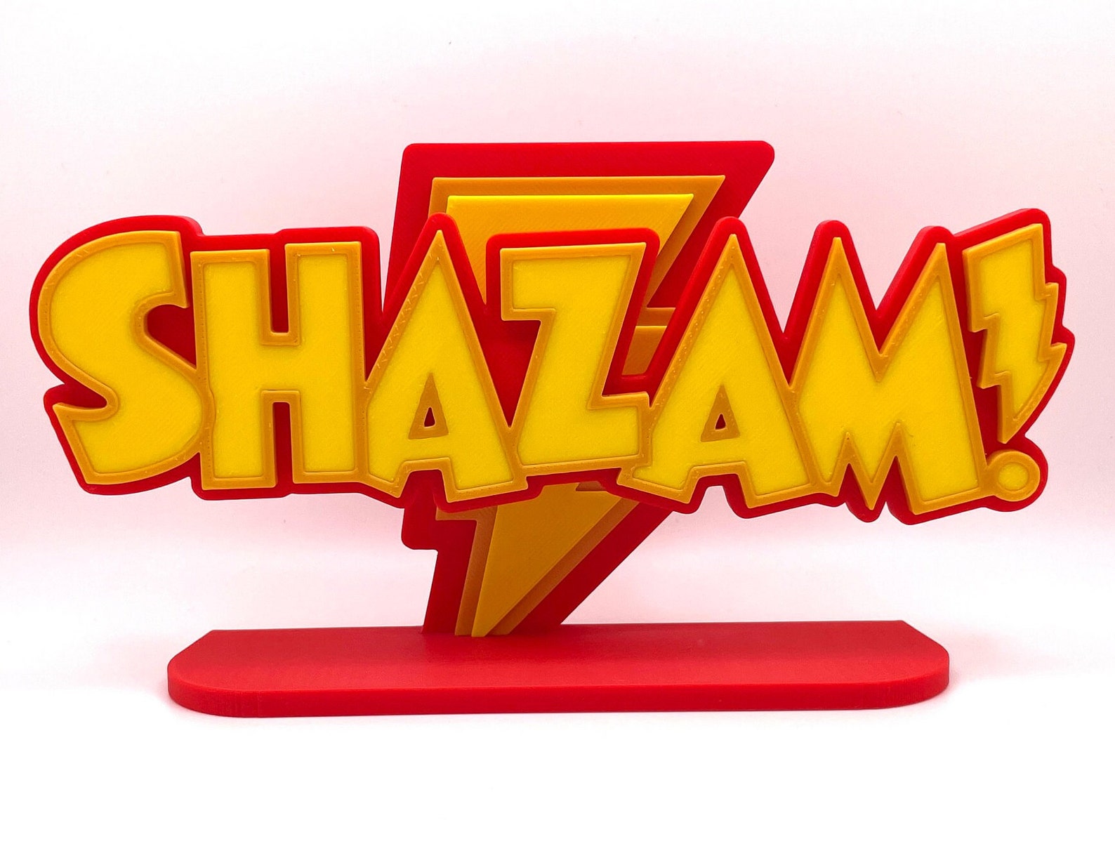 Vintage Shazam! 3D Printed Freestanding Logo - Etsy