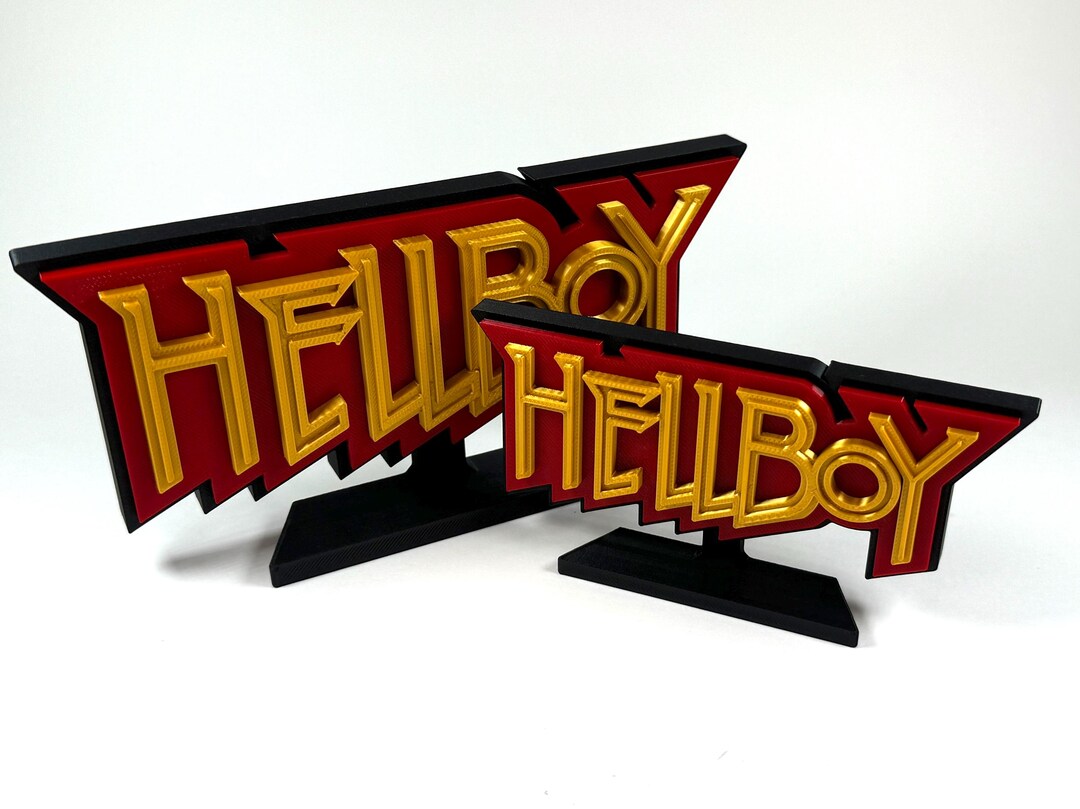 HELLBOY 3D Printed Freestanding Logo - Etsy