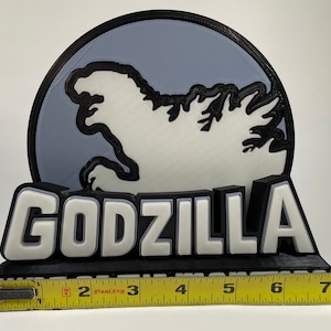 Godzilla (glow in the Dark) 3D Printed Logo - Etsy