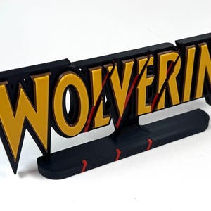 Wolverine 3D Printed Freestanding Logo - Etsy