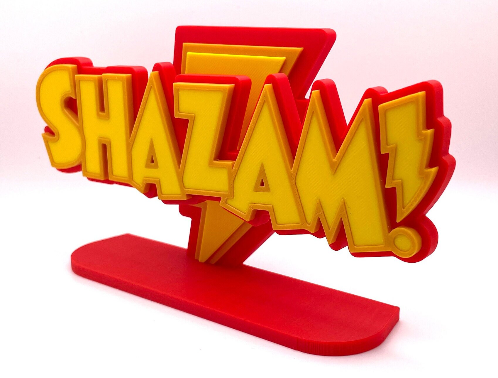 Vintage Shazam! 3D Printed Freestanding Logo - Etsy
