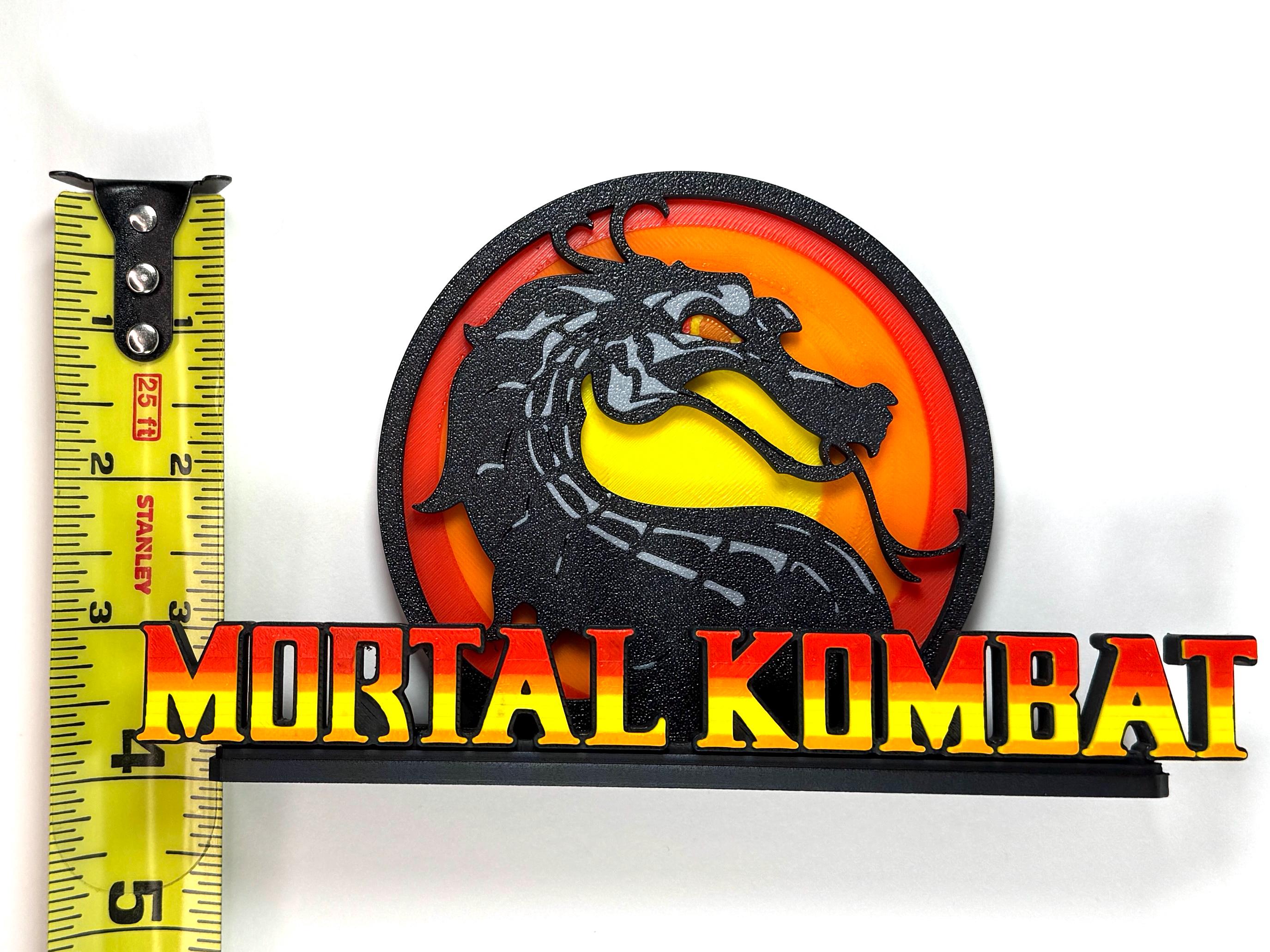 Mortal Kombat 3D Printed Freestanding Logos - Etsy