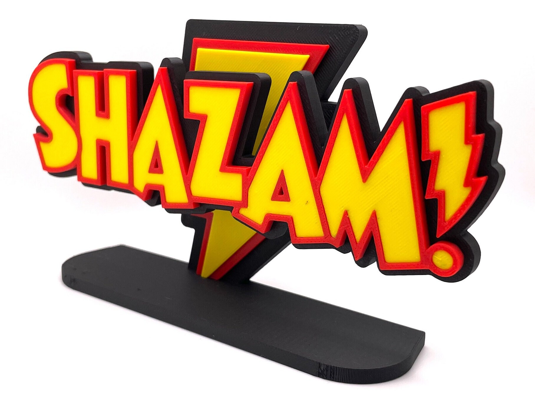 Vintage Shazam! 3D Printed Freestanding Logo - Etsy