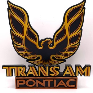 1977 Pontiac Firebird Trans Am 3D Printed Freestanding Logo - Etsy