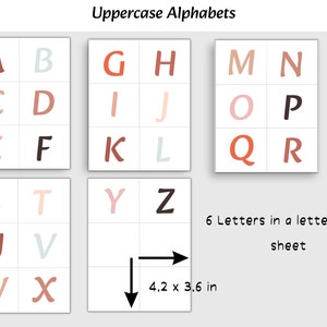 Neutral Alphabet Flashcards Printable, Preschool and Toddler Learning ...