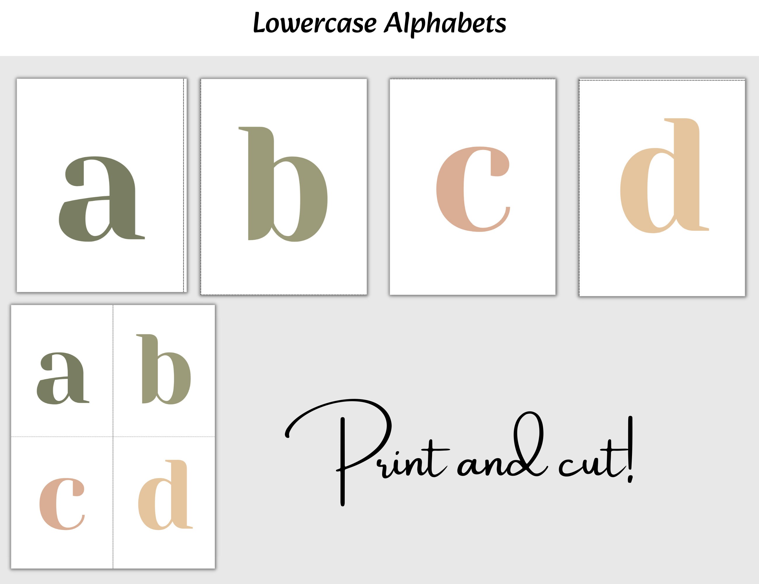 ABC Flashcards, Alphabet Printable, Preschool, Toddler and Kindergarten ...