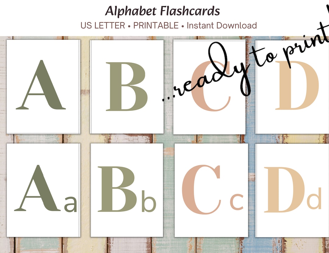 ABC Flashcards Alphabet Printable Preschool Toddler and - Etsy
