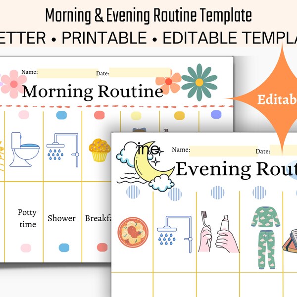 Kids Routine Flip Chart - Etsy