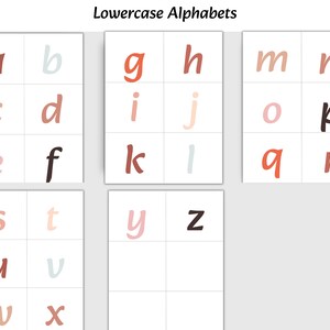 Neutral Alphabet Flashcards Printable, Preschool and Toddler Learning ...