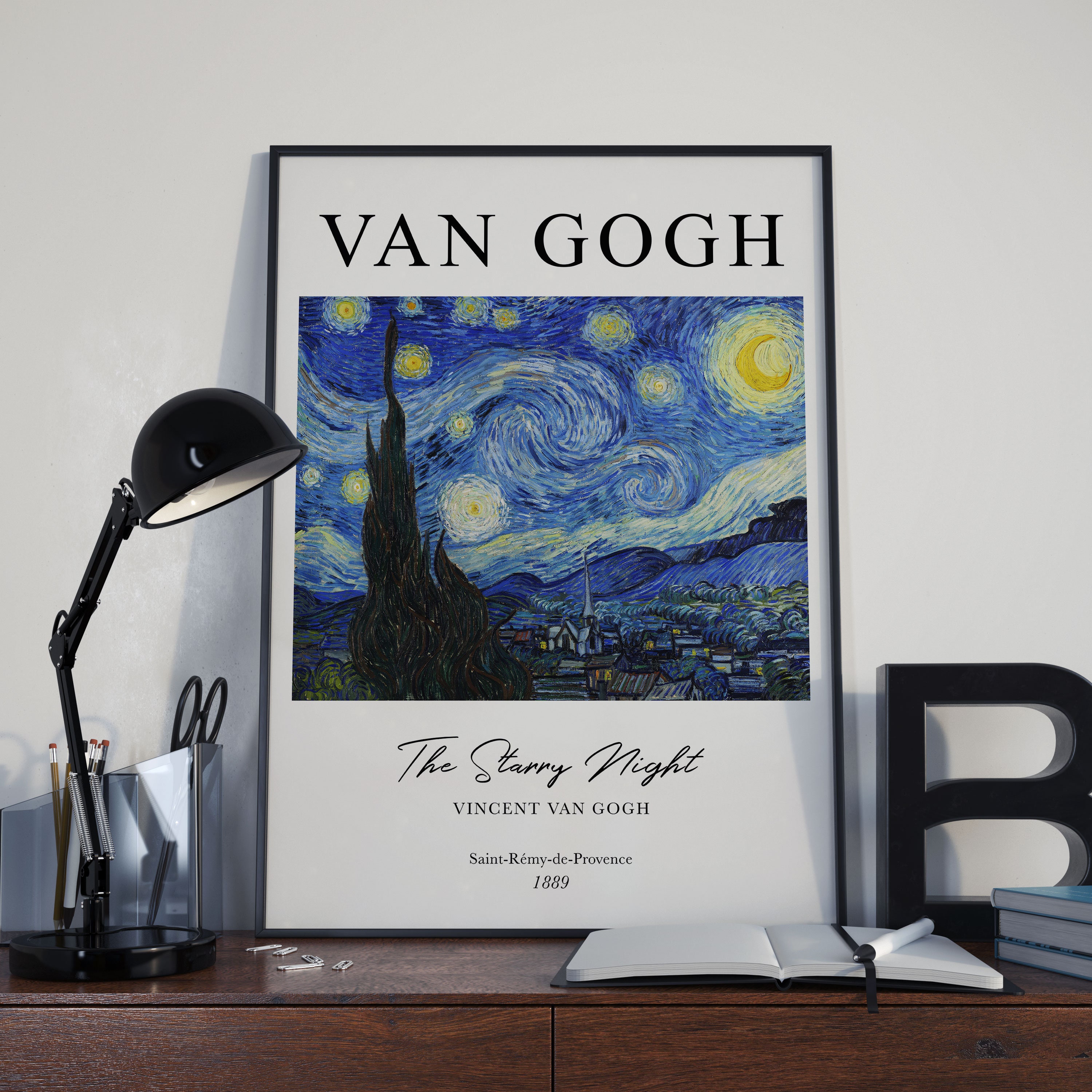 Vincent Van Gogh the Starry Night Redesigned Poster. Van Gogh Poster ...