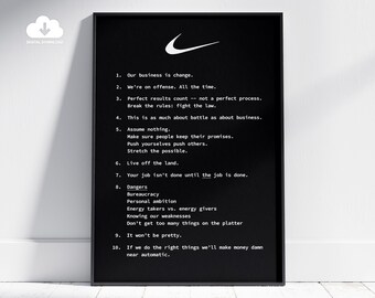 Principles of Nike Poster From the Movie Air. Phil Knight's Nike ...