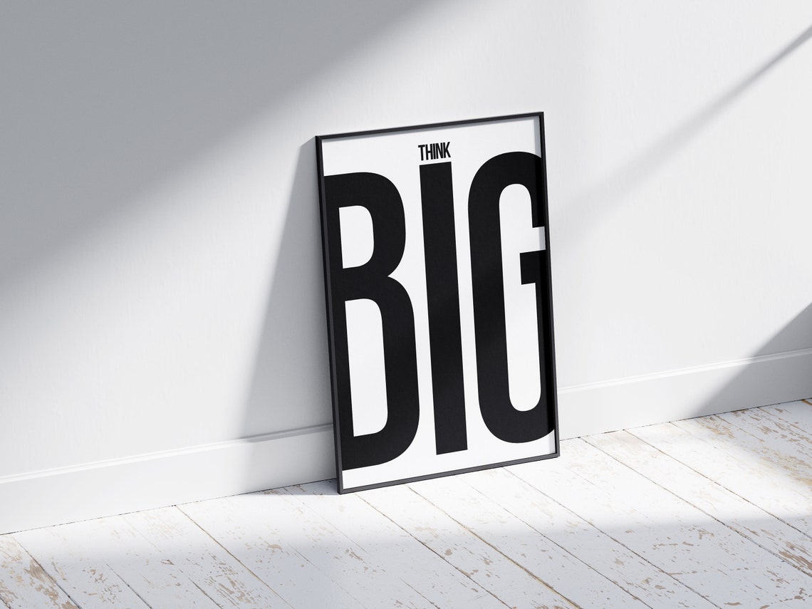 THINK BIG Poster. Printable Motivational Poster. Gift Idea - Etsy