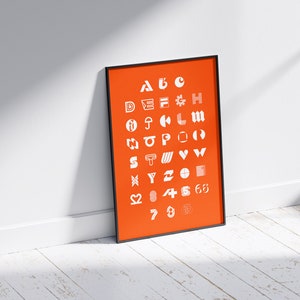 Typeface Poster. Logo Book Alphabet Art. Typography Wall Art. Graphic ...