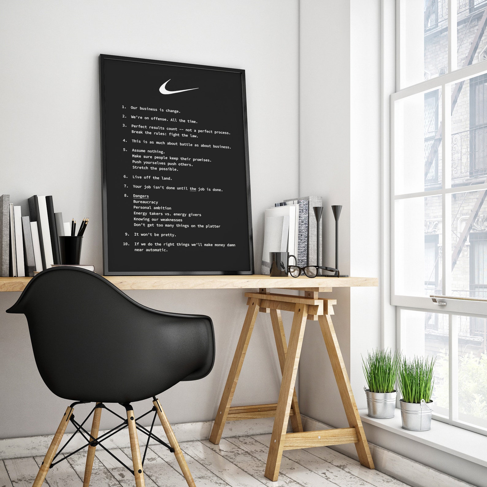 Principles of Nike Poster From the Movie Air. Phil Knight's Nike ...