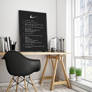 Principles of Nike Poster From the Movie Air. Phil Knight's Nike ...