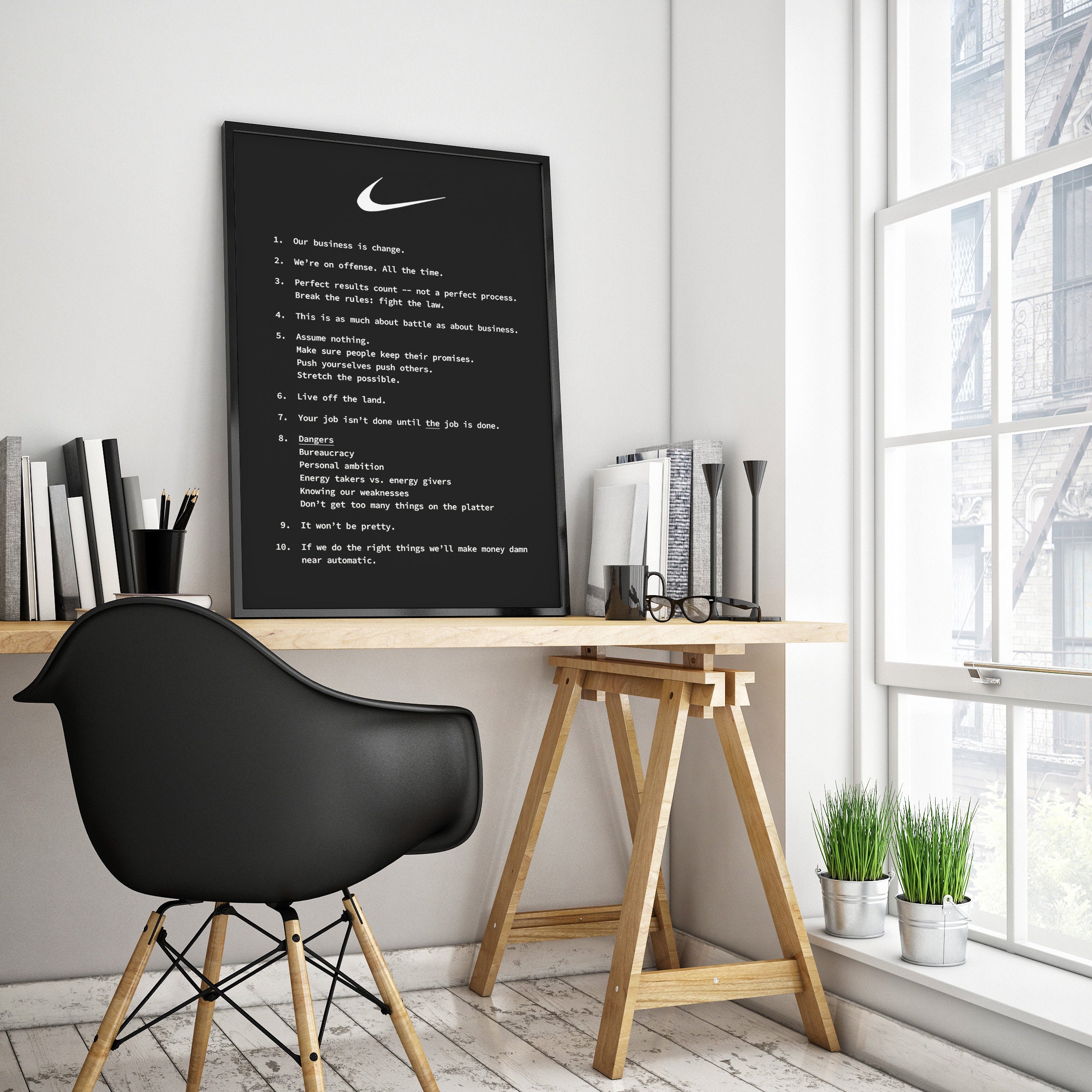 Principles of Nike Poster From the Movie Air. Phil Knight's Nike ...