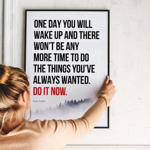 DO IT NOW Poster. Printable Quote Poster. Motivational Poster. - Etsy