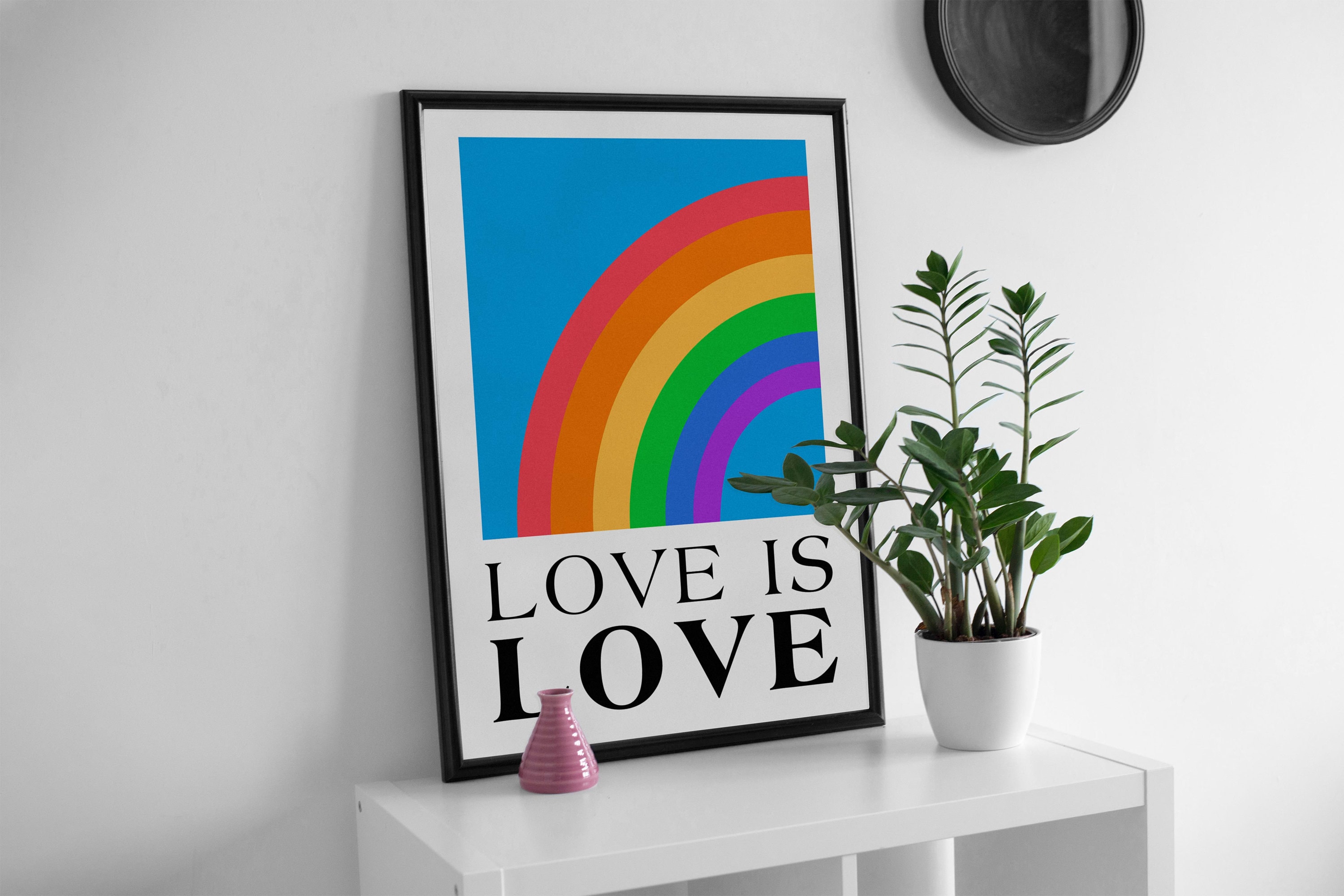 PRIDE Poster, Love is Love Poster, LGBTQ Poster, Pride Rainbow Poster ...