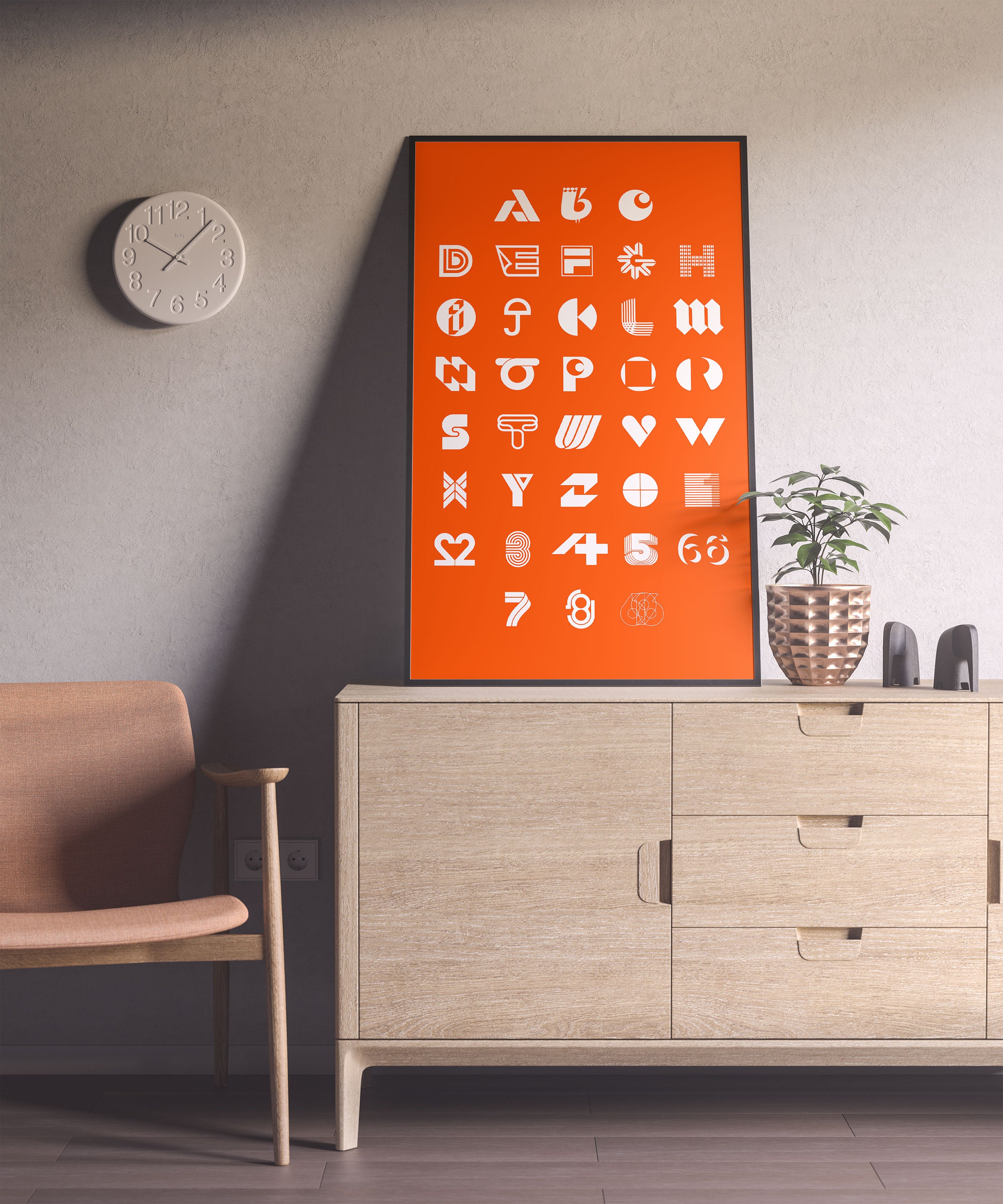 Typeface Poster. Logo Book Alphabet Art. Typography Wall Art. Graphic ...