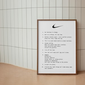 Principles of Nike Poster From the Movie Air. Phil Knight's Nike ...