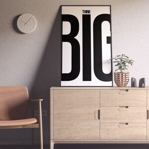 THINK BIG Poster. Printable Motivational Poster. Gift Idea Poster ...
