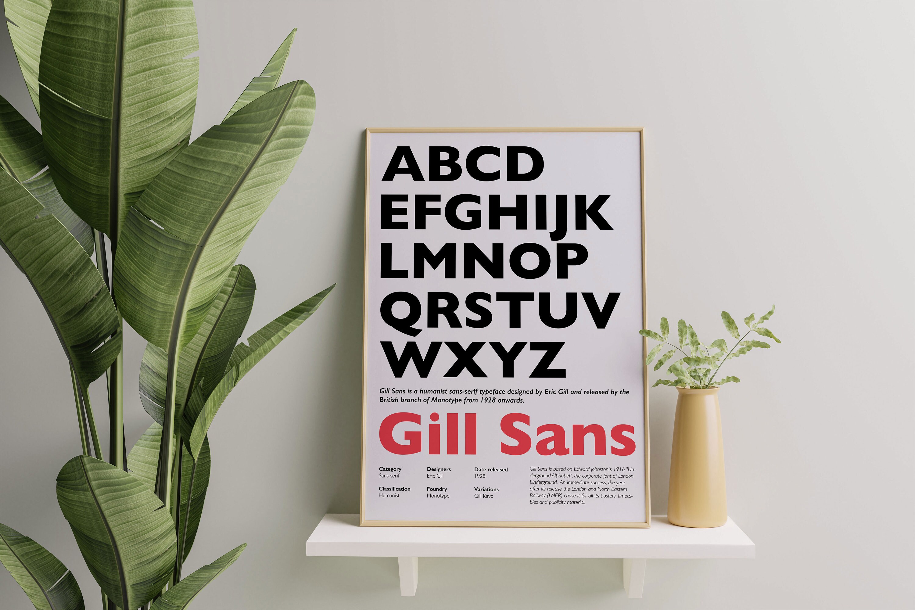 Gill Sans Font Poster. Gill Sans Poster. Typeface Poster. - Etsy