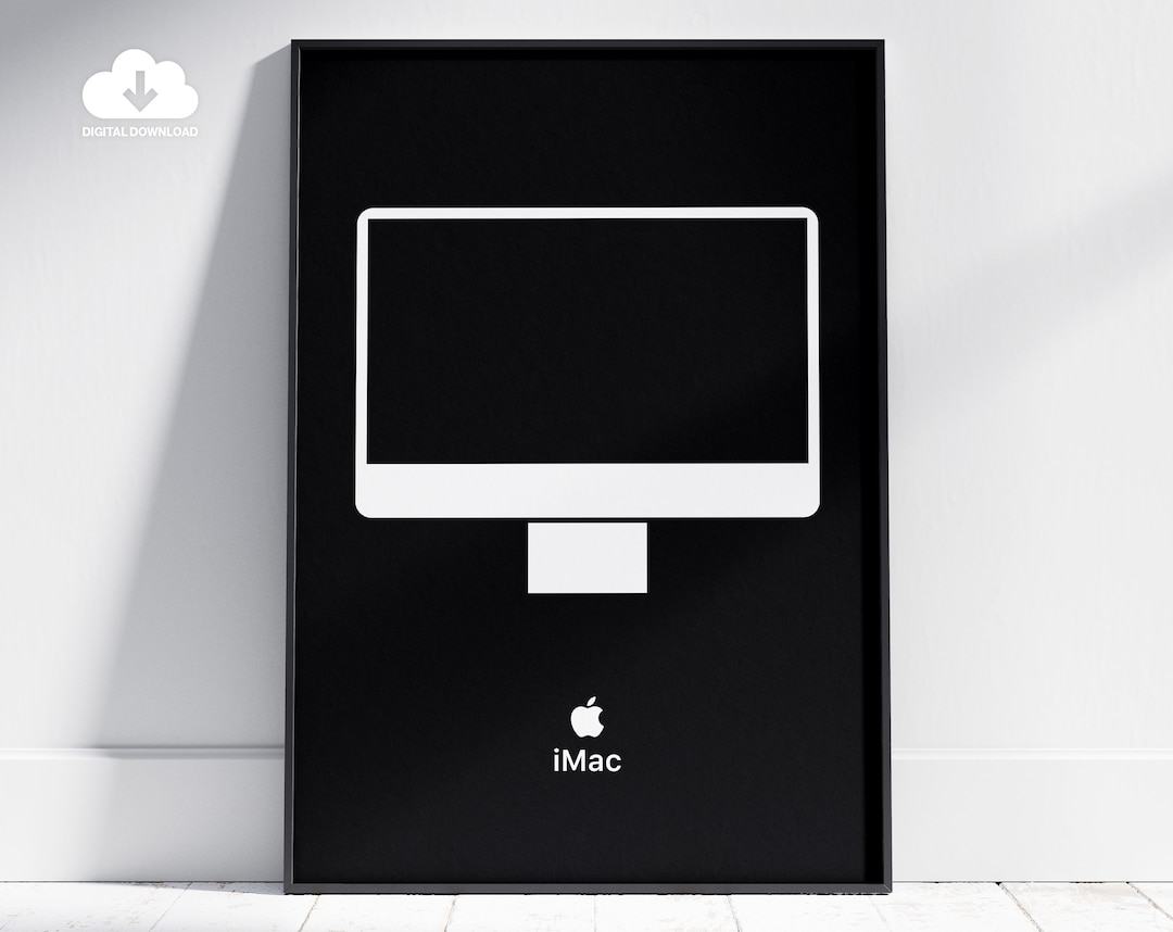 Apple Imac Poster. Printable APPLE Poster. Iconic Apple Imac Wall Art ...