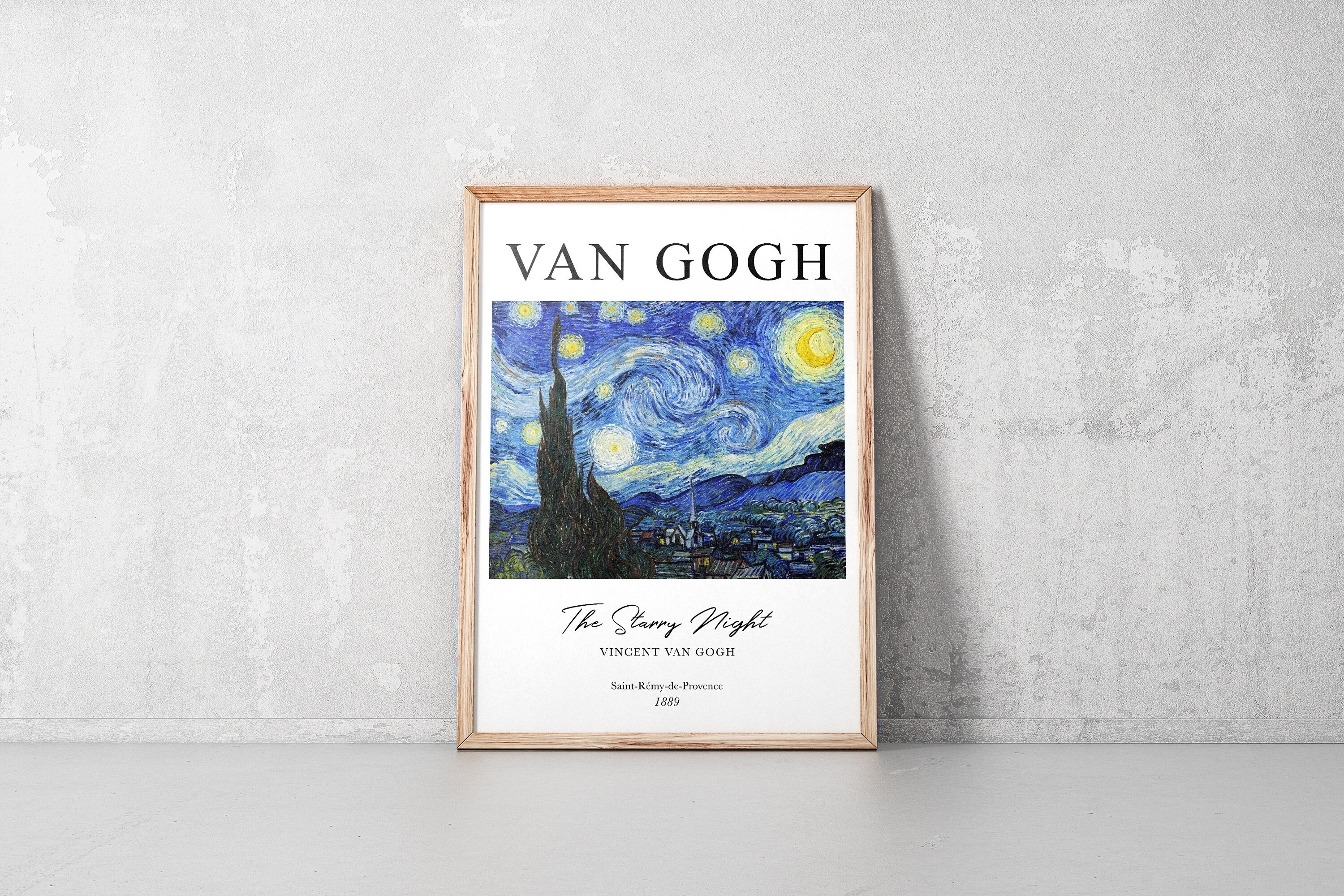 Vincent Van Gogh the Starry Night Redesigned Poster. Van Gogh Poster ...