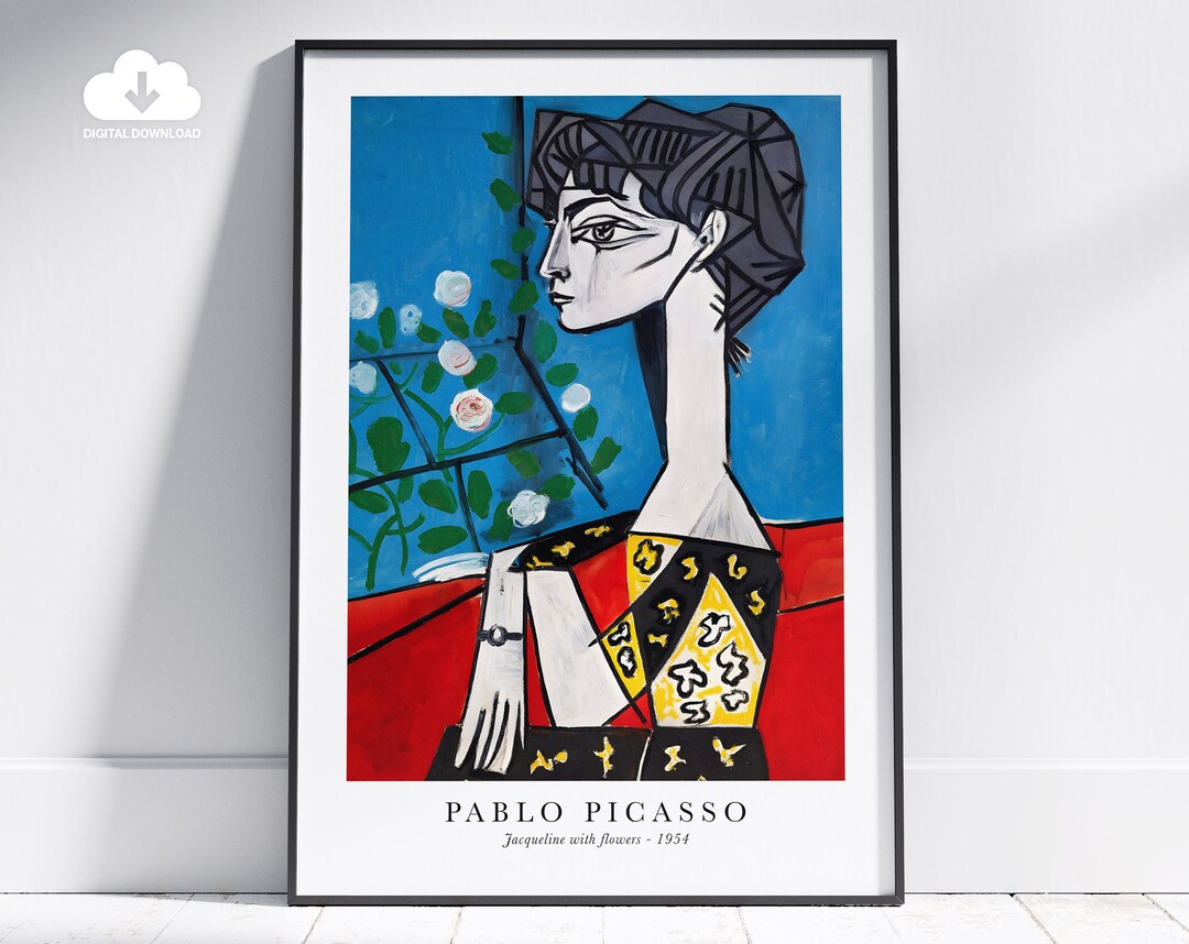 Jacqueline With Flowers by Pablo Picasso Poster. Picasso Jacqueline ...