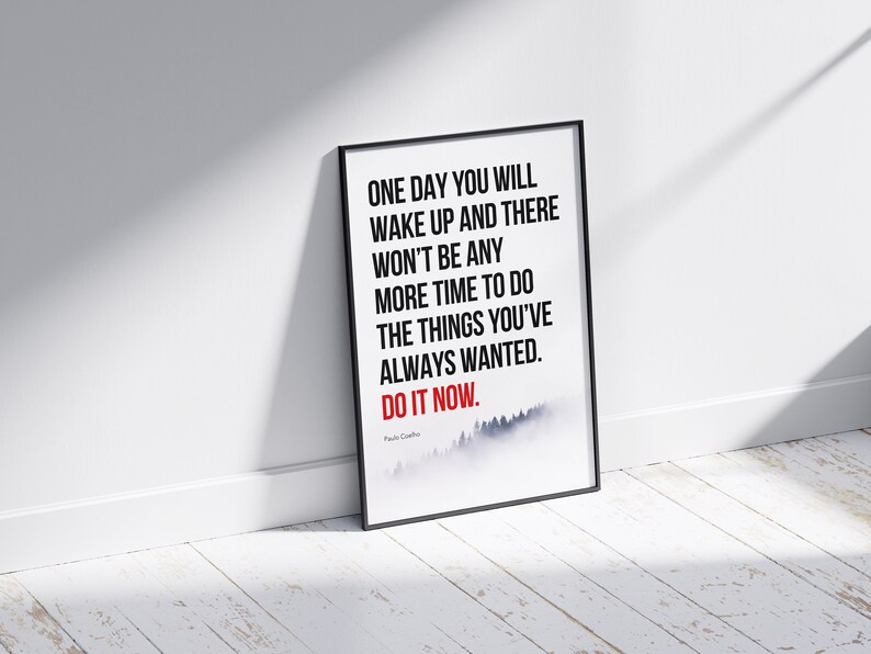DO IT NOW Poster. Printable Quote Poster. Motivational Poster. - Etsy