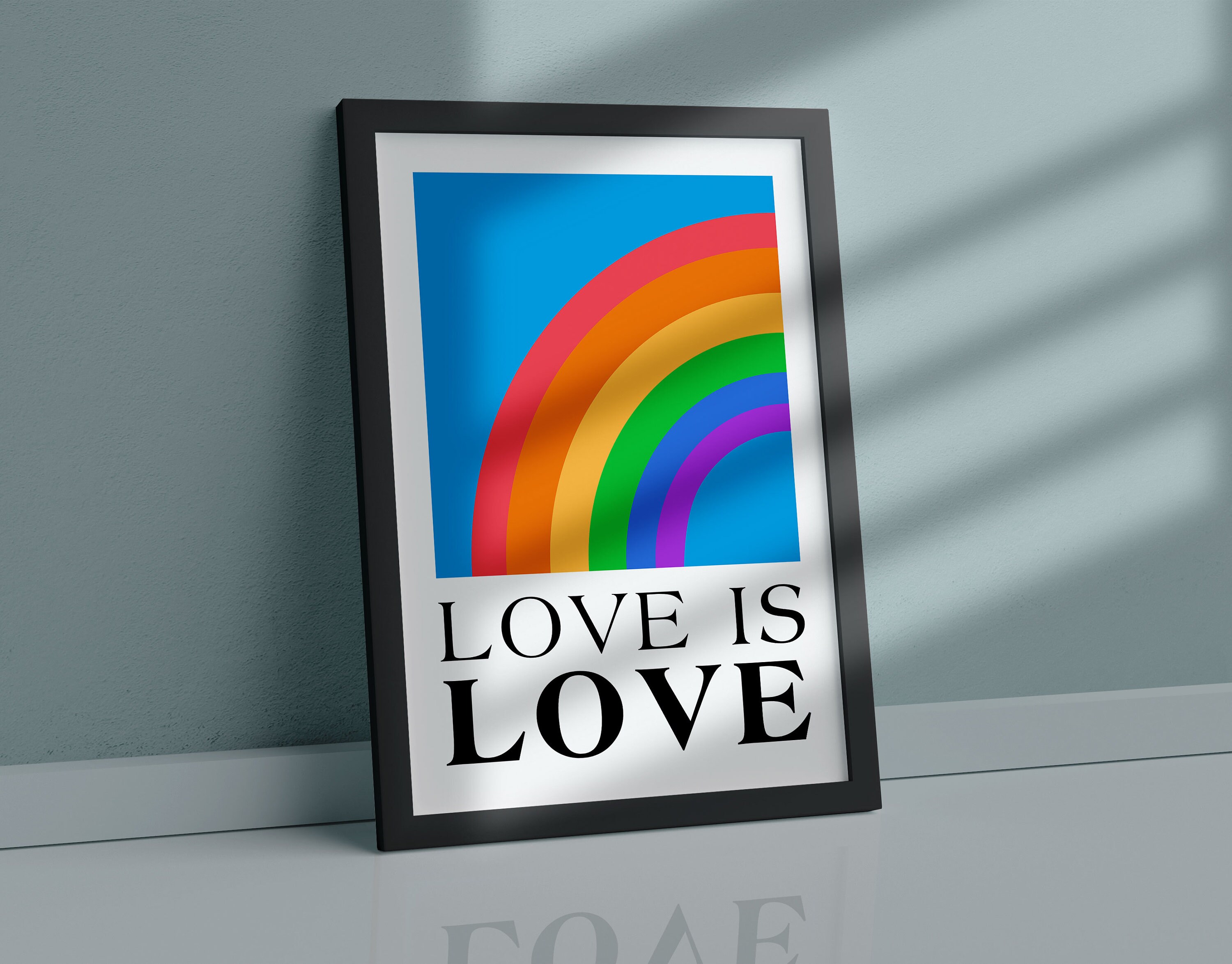 PRIDE Poster, Love is Love Poster, LGBTQ Poster, Pride Rainbow Poster ...