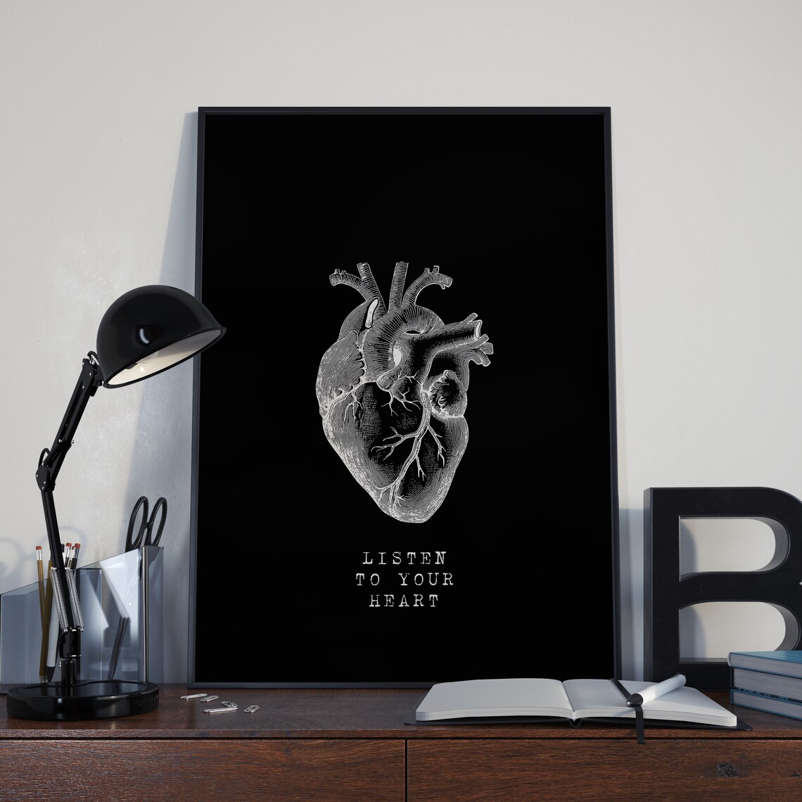 HEART POSTER. Listen to Your Heart Poster. Motivational Poster ...