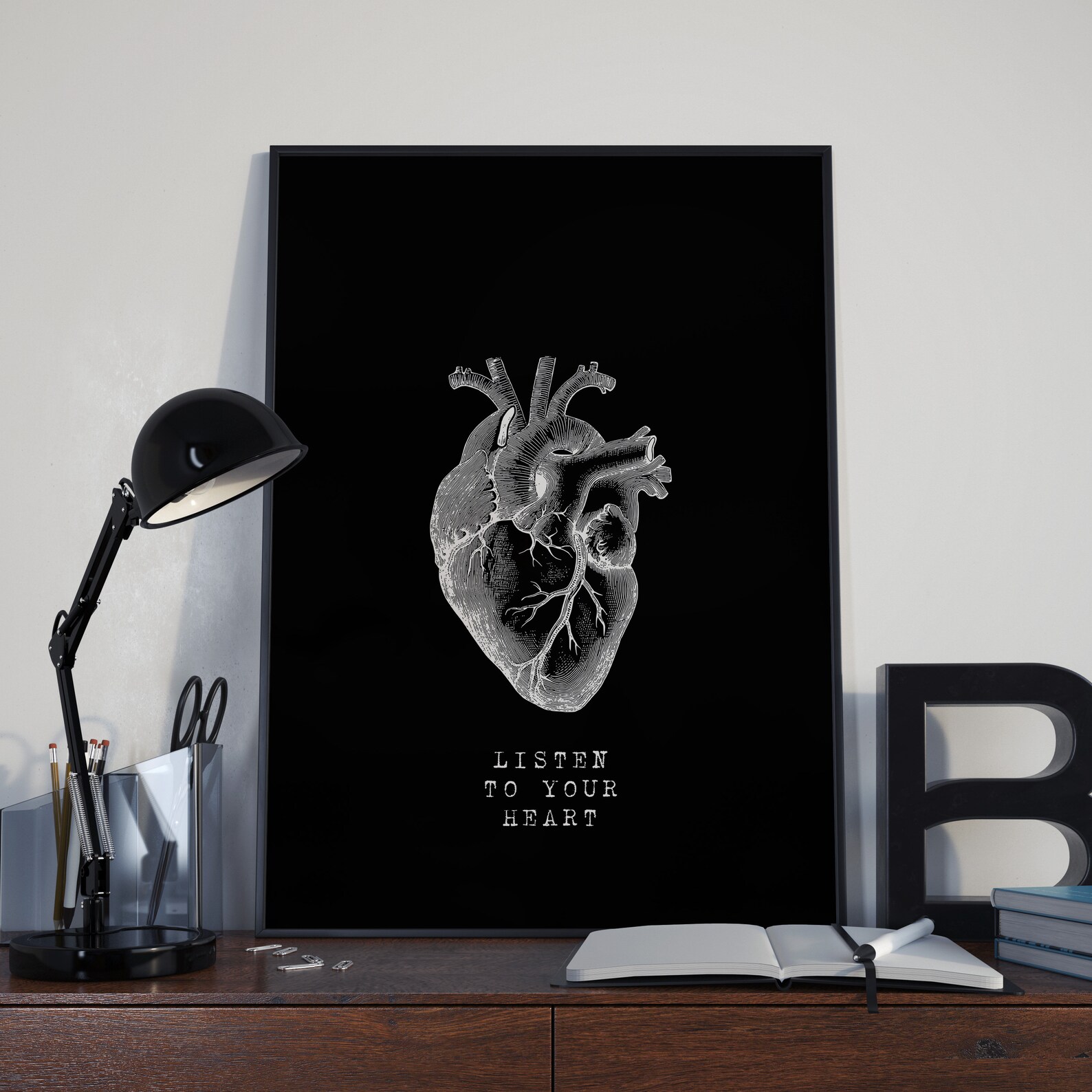 HEART POSTER. Listen to Your Heart Poster. Motivational Poster ...