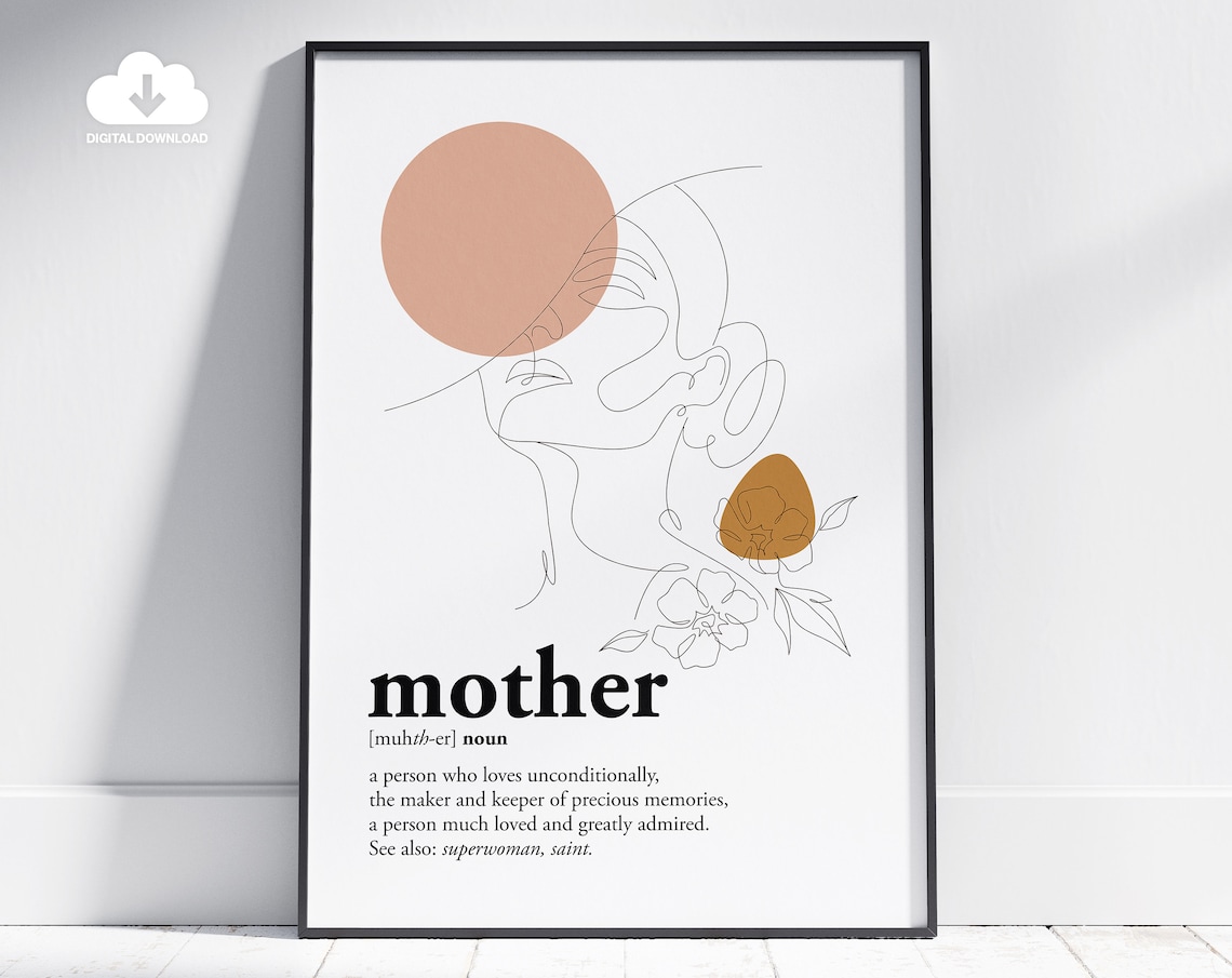 MOTHERS Day Gift Idea Poster. Printable MOTHERS Day Gift. - Etsy