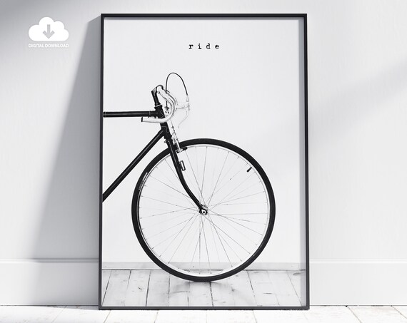 RIDE Poster. RIDE Printable BICYCLE Cycling Poster. Rider - Etsy