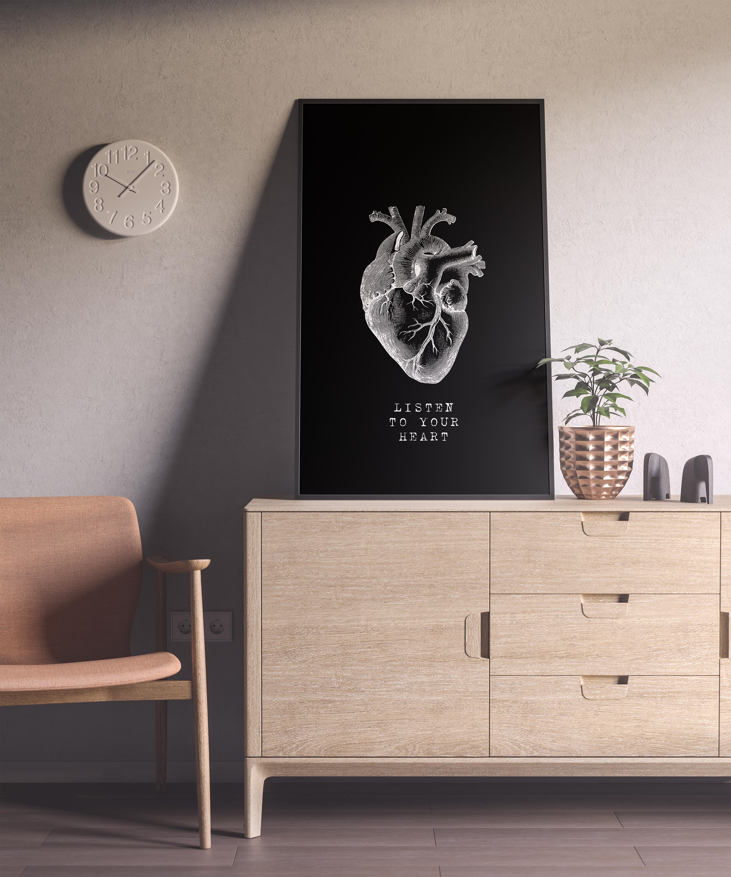 HEART POSTER. Listen to Your Heart Poster. Motivational Poster ...