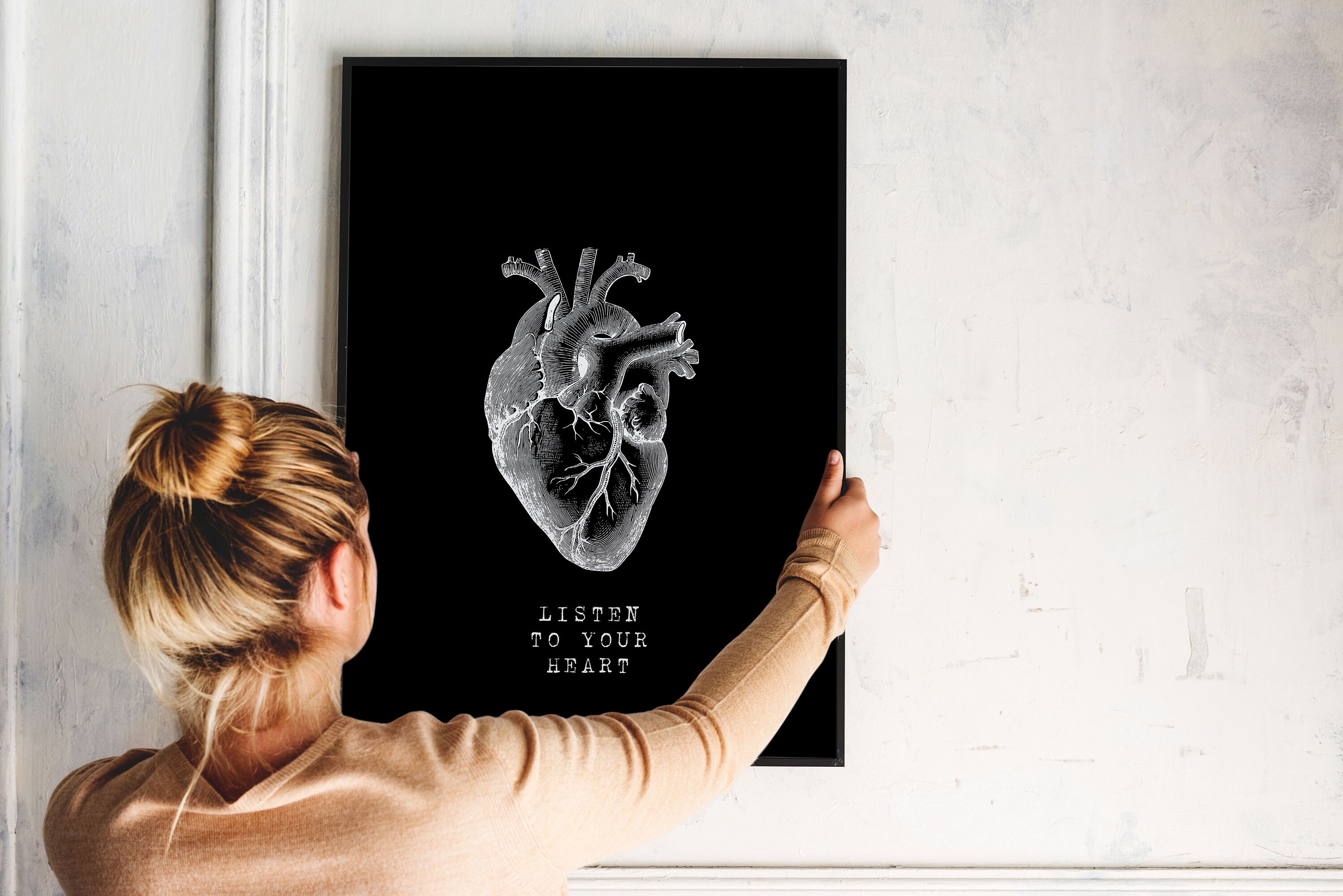 HEART POSTER. Listen to Your Heart Poster. Motivational Poster ...