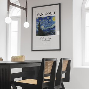 Vincent Van Gogh the Starry Night Redesigned Poster. Van Gogh Poster ...