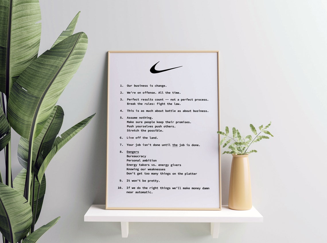 Principles of Nike Poster From the Movie Air. Phil - Etsy Australia