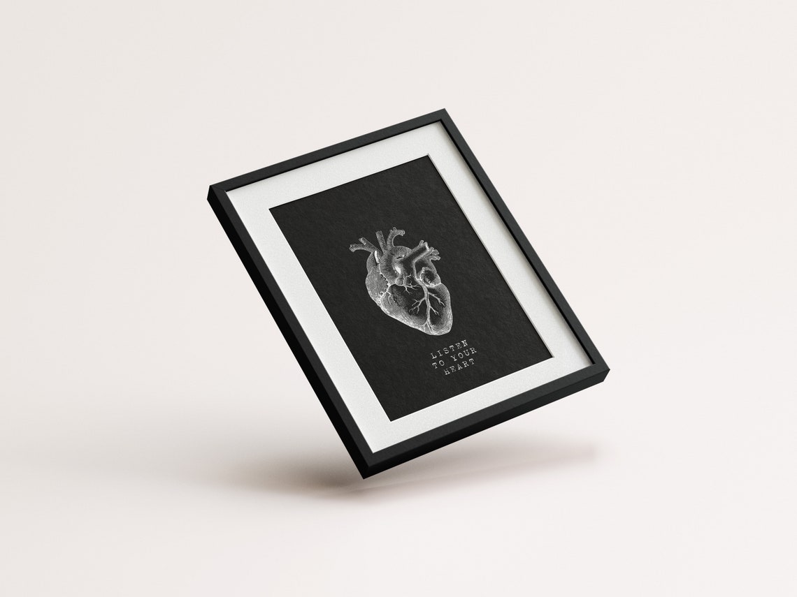 HEART POSTER. Listen to Your Heart Poster. Motivational Poster ...