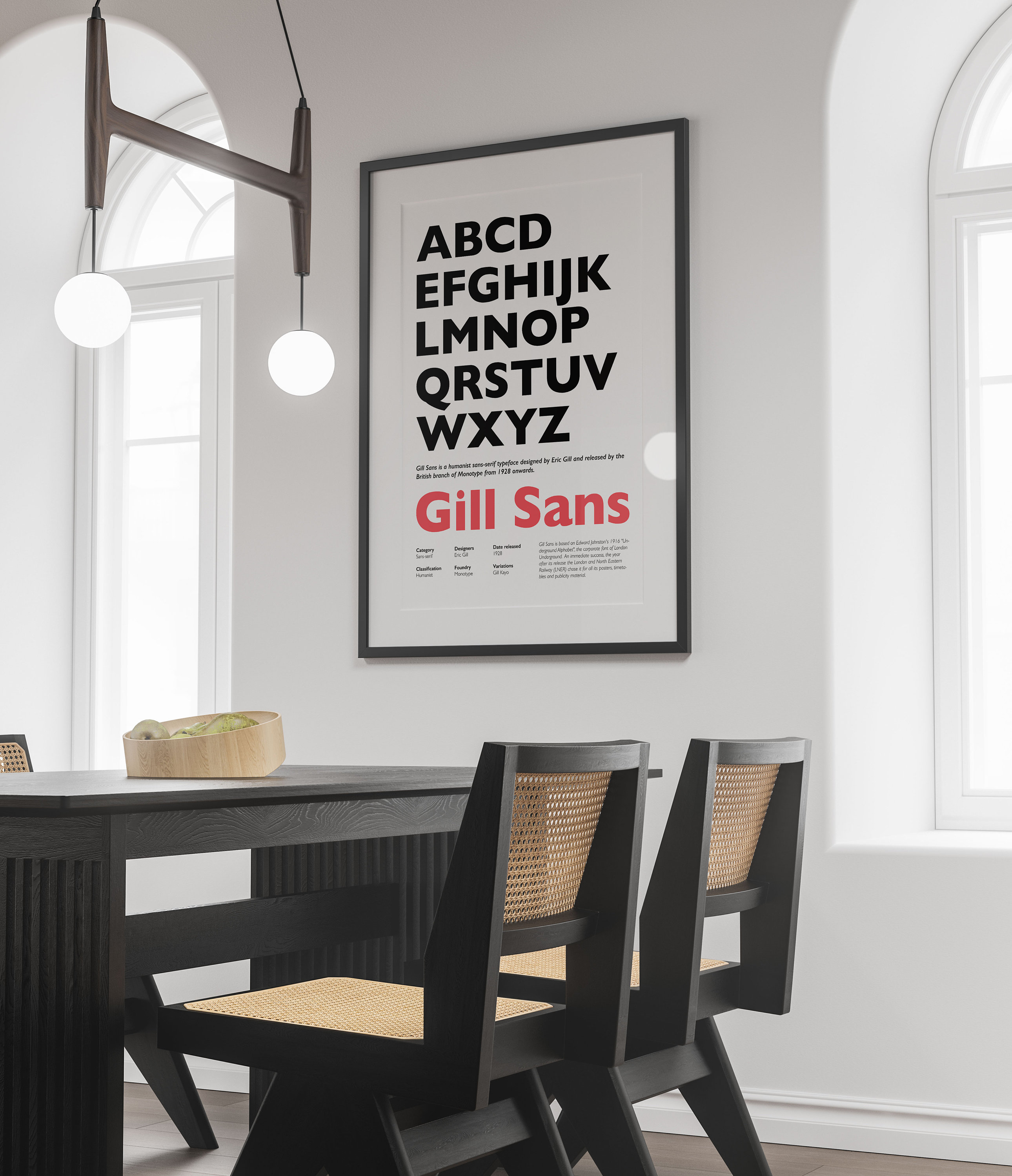 Gill Sans Font Poster. Gill Sans Poster. Typeface Poster. - Etsy