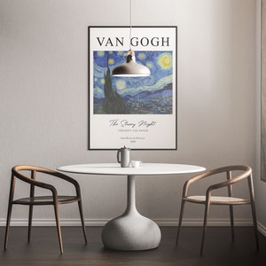 Vincent Van Gogh the Starry Night Redesigned Poster. Van Gogh Poster ...